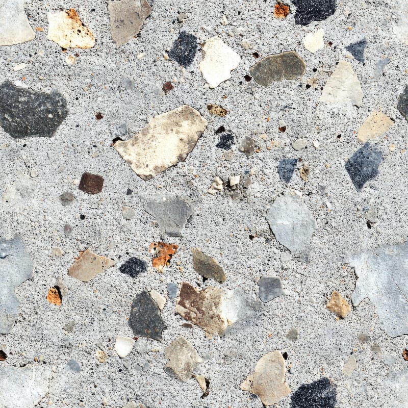 Seamless Concrete Texture with Exposed Aggregate Stock Image - Image of ...