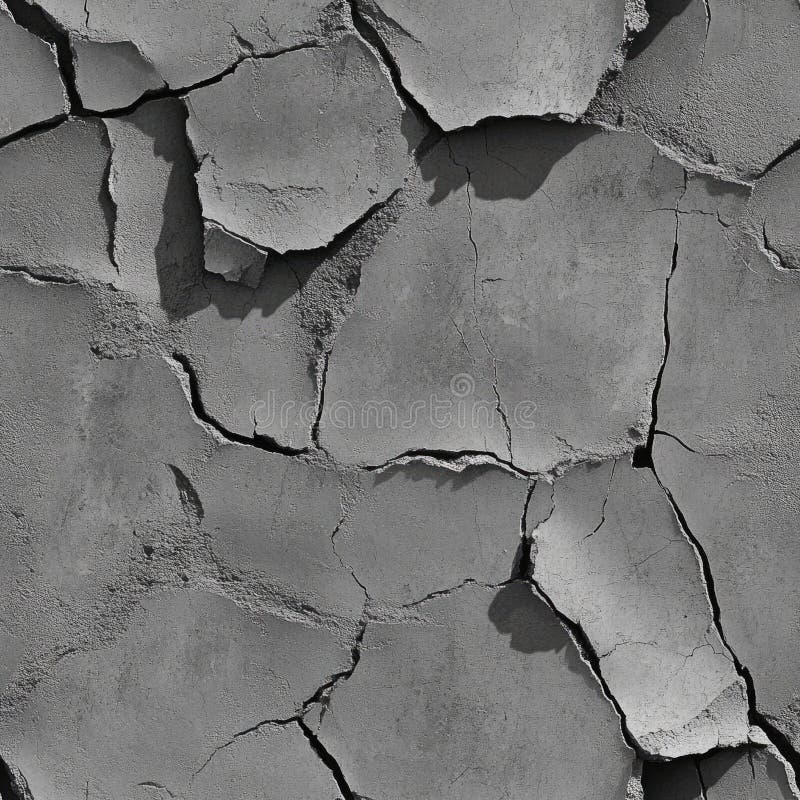 Seamless Concrete Texture with Pitted and Cracked Surface Stock Image ...