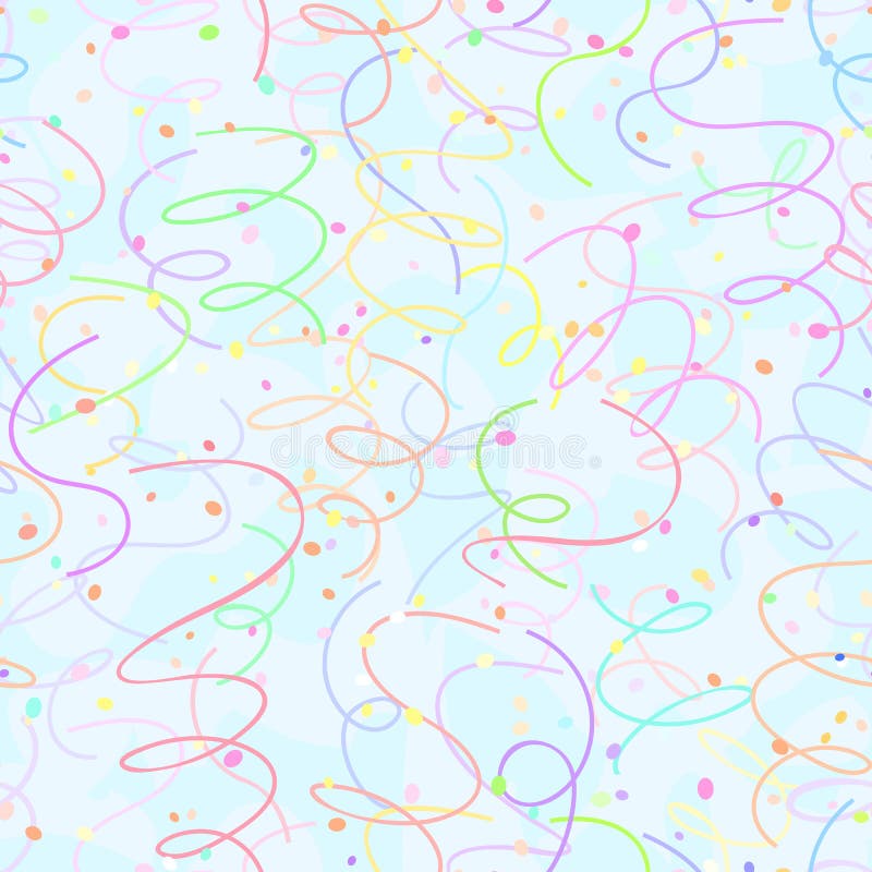 Seamless Confetti Pattern on White Background Stock Vector ...