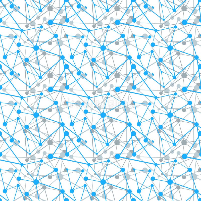 Seamless Connected Dots Water Molecules Background Stock Illustration ...