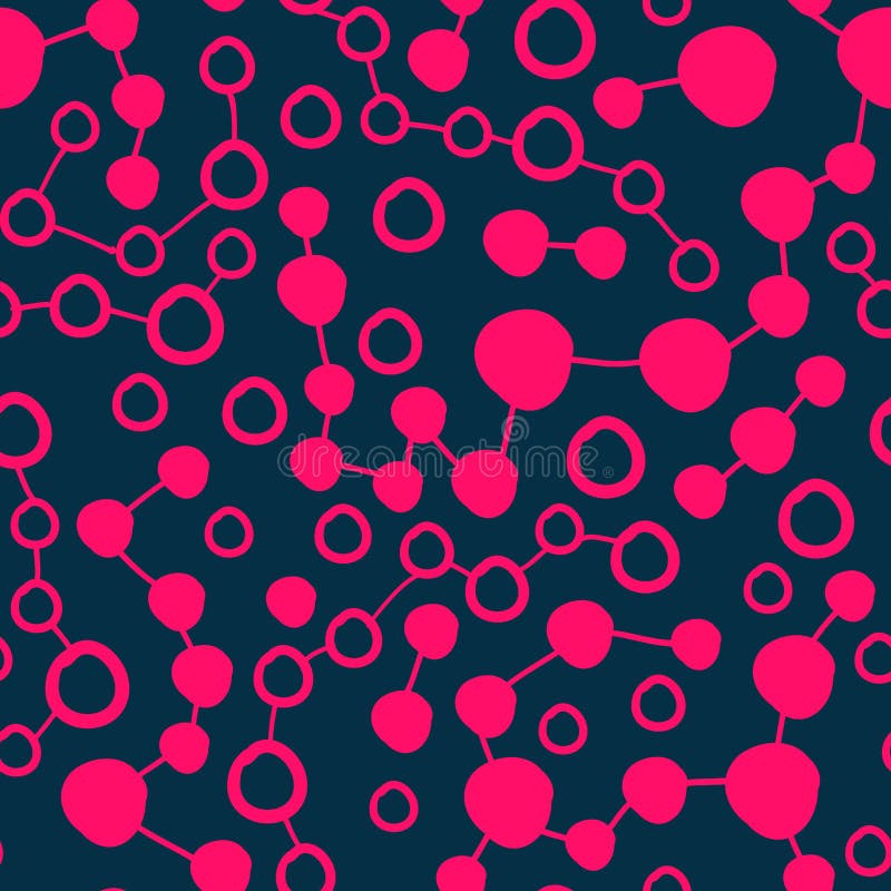 Seamless Connected Dots Water Molecules Background Stock Illustration ...