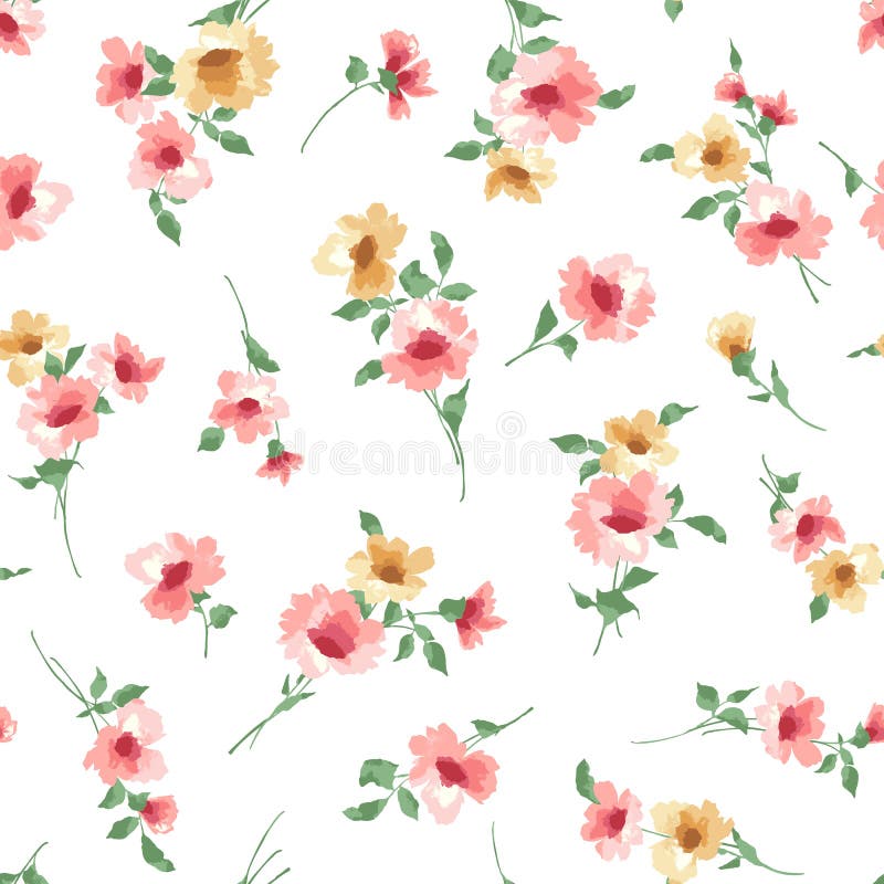 Beautiful Seamless Floral Pattern Made in Vector, Stock Vector ...
