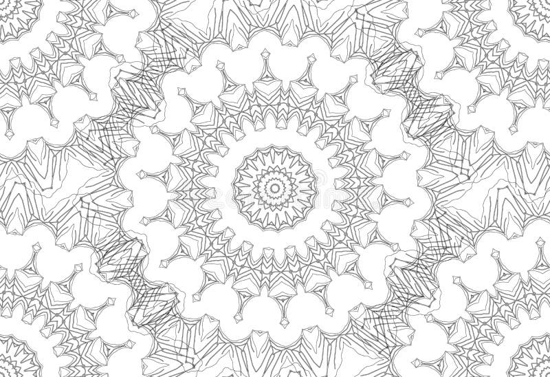 Seamless Contour Floral Pattern Stock Illustration - Illustration of ...