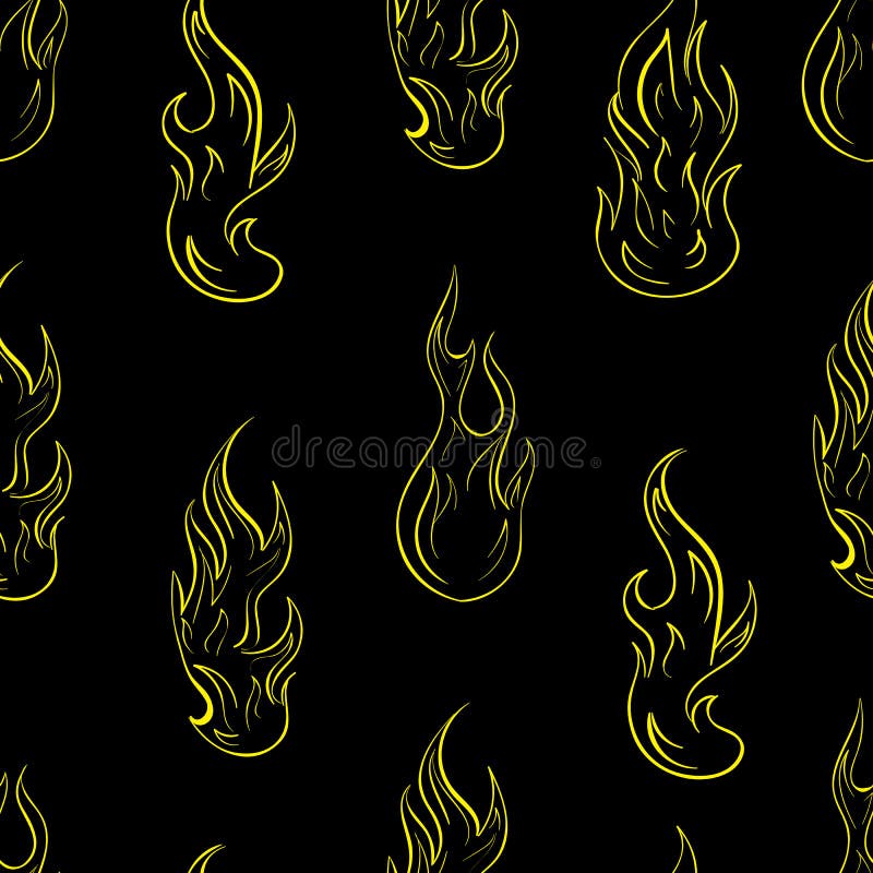 Seamless contours of fire stock vector. Illustration of graphic - 62777893