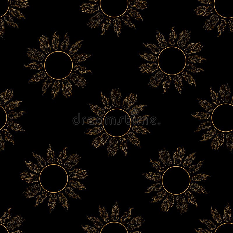 Seamless Contours of the Sun Stock Vector - Illustration of light ...