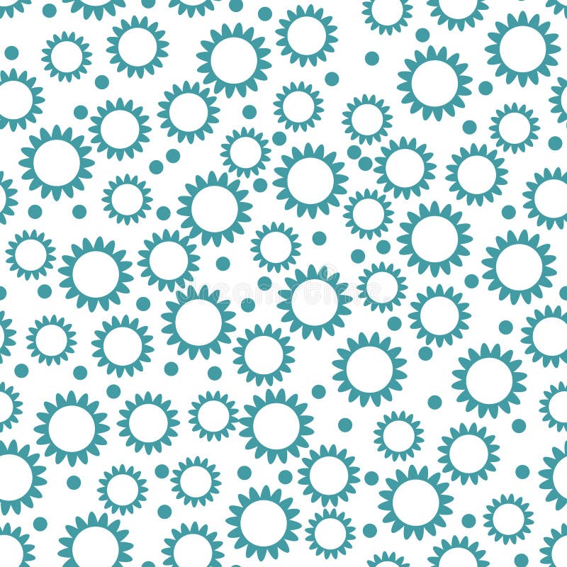 Seamless Contrast Pattern with Small Blue Flowers on a White Stock ...