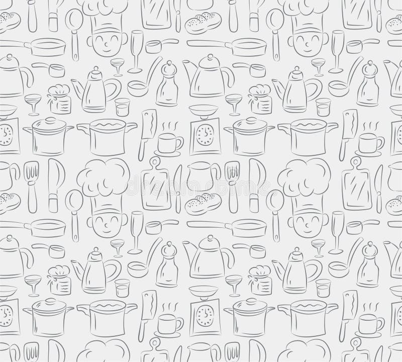 Seamless cooking pattern stock vector. Illustration of cook - 17261229