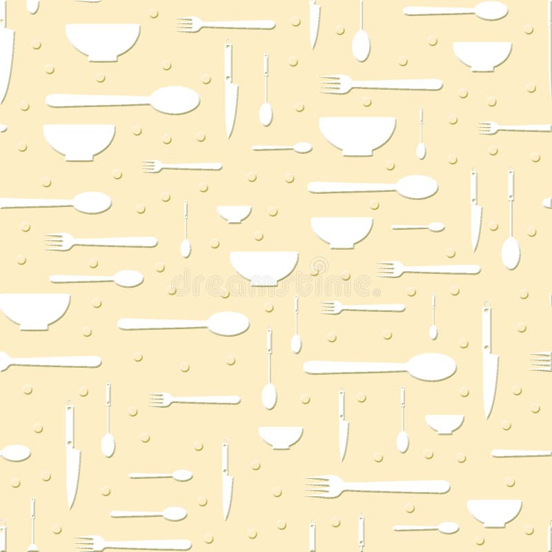 Seamless Cooking Pattern stock illustration. Illustration of forks ...