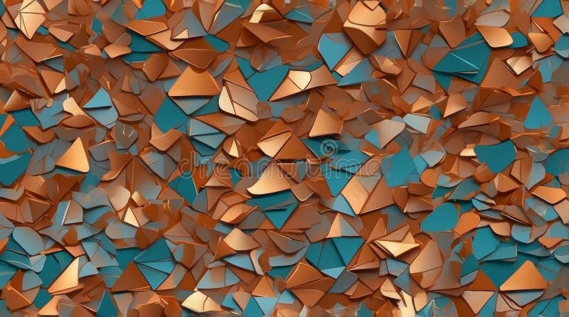 Seamless Copper?Gradient Crystalline Geometric Tessellation Pattern ...