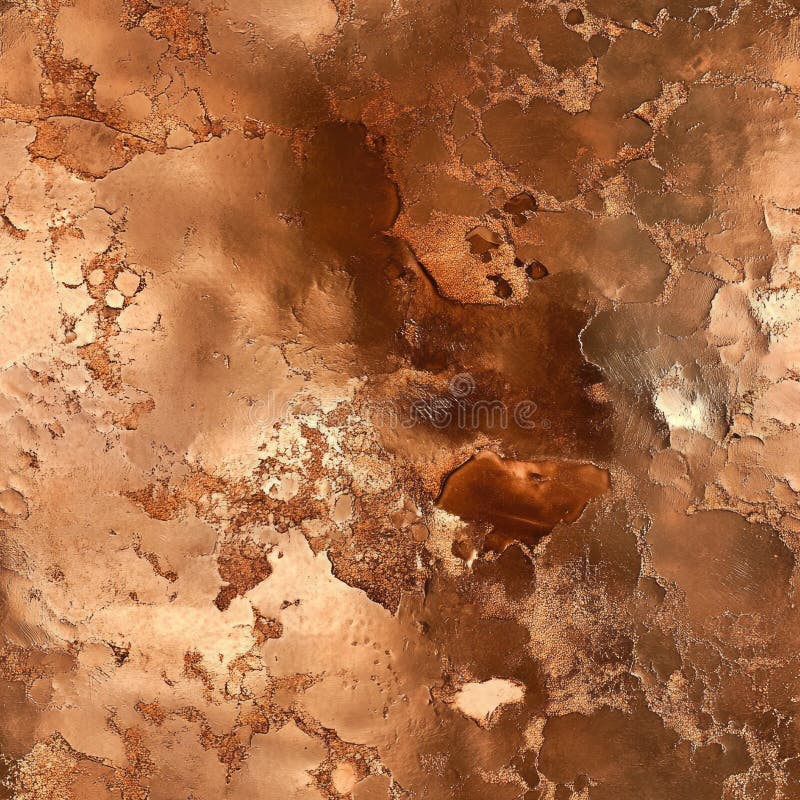 Seamless Copper Texture with Light Surface Wear Stock Image - Image of ...