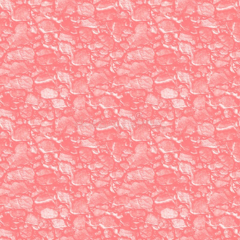 Seamless Coral Stone Wall Pattern, Background Stock Illustration ...