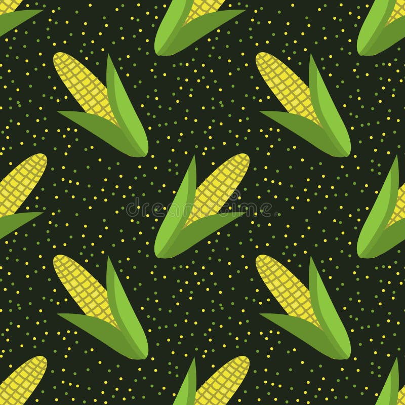Seamless corn pattern stock vector. Illustration of fashionable - 190878669
