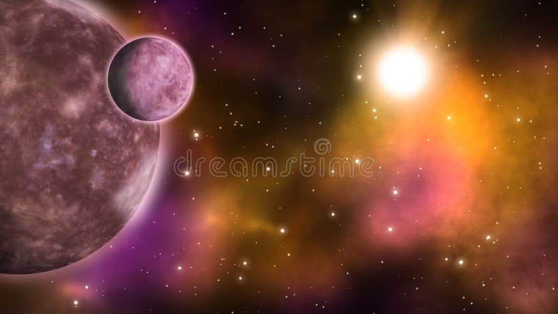 Space landscape. Loop. stock video. Video of planetarium - 119310625