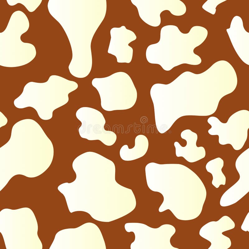 Seamless Cow Hide Pattern stock vector. Illustration of brown - 7350750