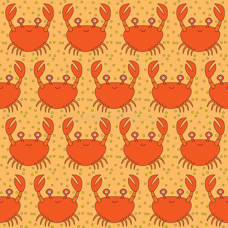 Seamless crabs pattern stock vector. Illustration of seamless - 89312055