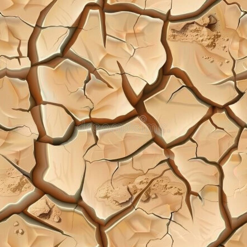 Seamless Cracked Earth Texture with Desert Drought Visual Stock Image ...