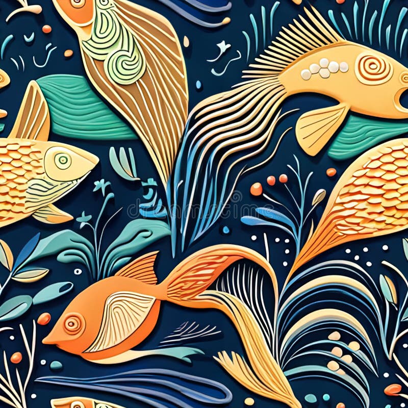 Seamless Craft Clay Patterns, with Intricate Details and Shades. Stock ...