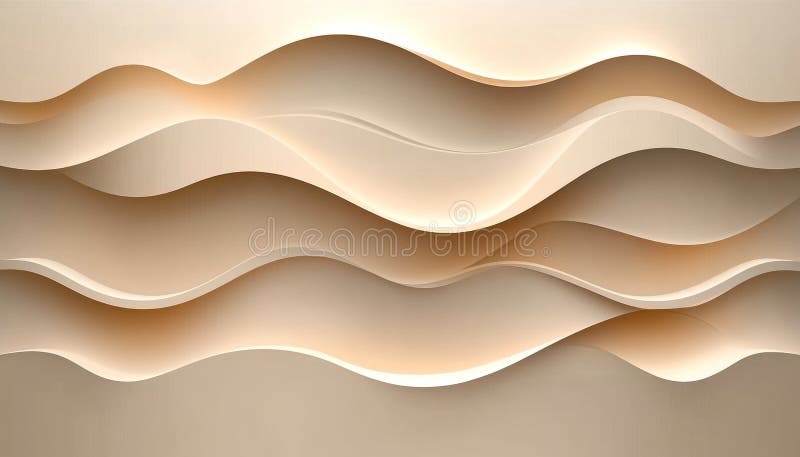 Seamless Creamy White, 3D Low Profile, Delicate, Gentle, Light, Wave ...
