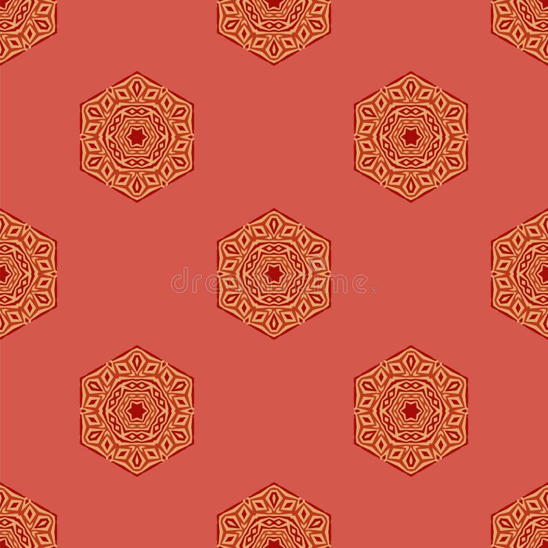 Creative Ornamental Seamless Red Pattern Stock Vector - Illustration of ...