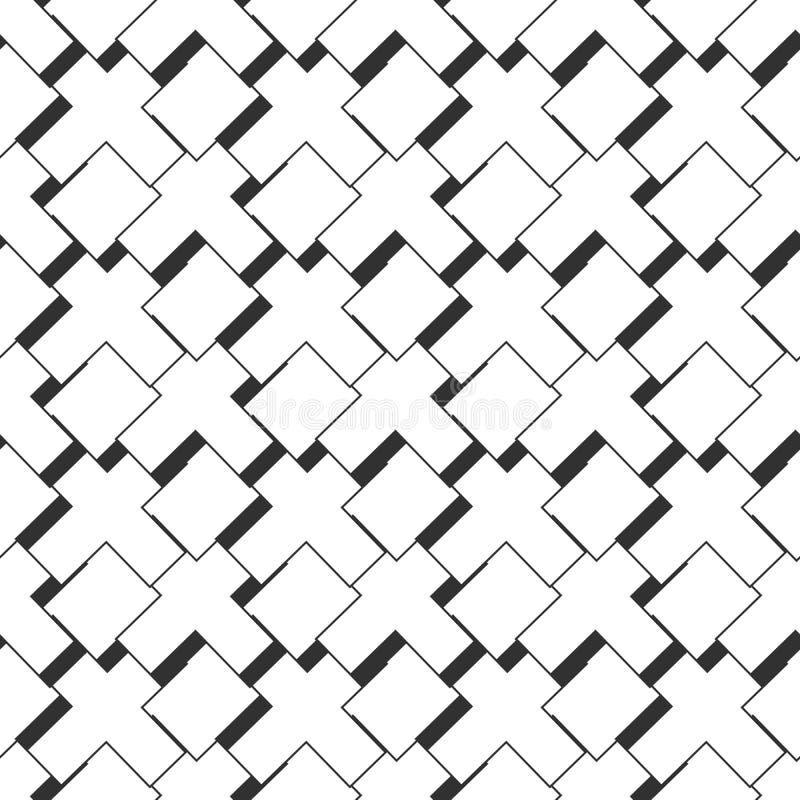 Seamless Cross Pattern. Stock Vector Illustration Isolated on White ...