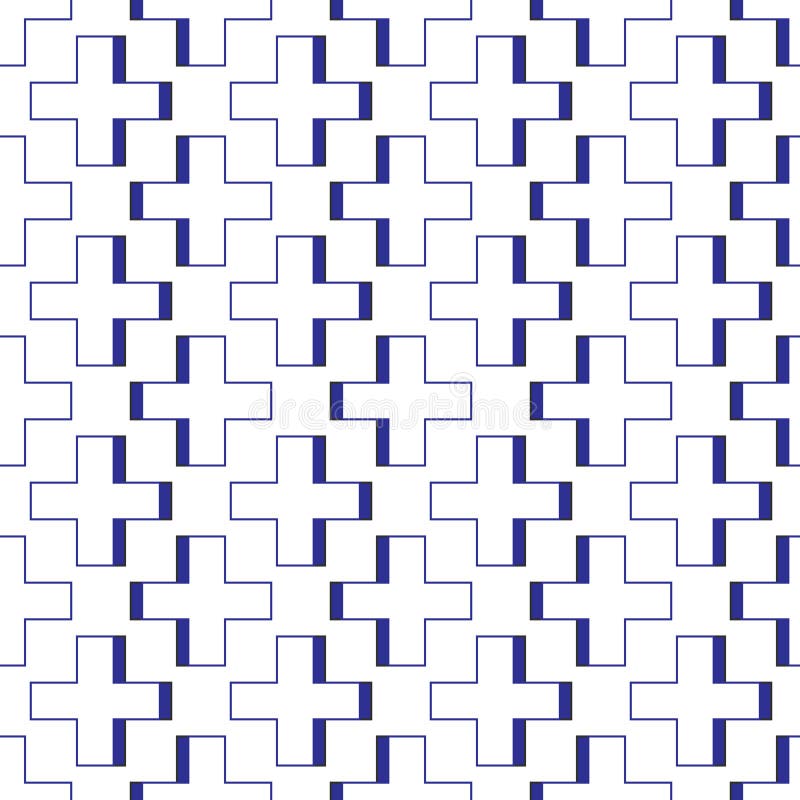 Seamless Cross Pattern. Stock Vector Illustration Isolated on White ...
