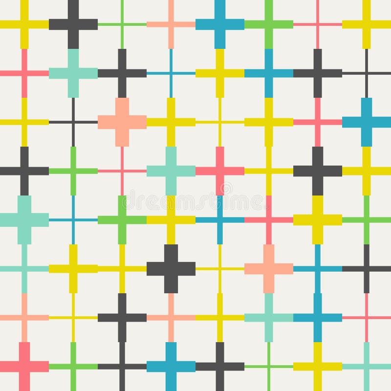 Seamless crosses pattern stock vector. Illustration of grid - 148880369