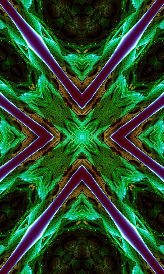 Seamless Crossing Lines Pattern. Green Cross Kaleidoscope Vertical ...