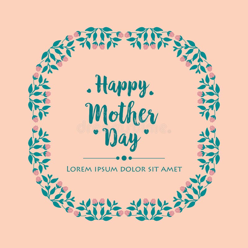 Seamless Crowd Of Leaf And Rose Flower Frame For Happy Mother Day