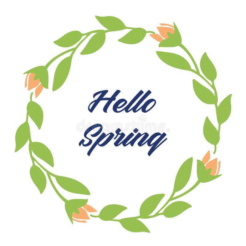 Seamless Crowd of Leaf and Yellow Floral Frame, for Hello Spring ...