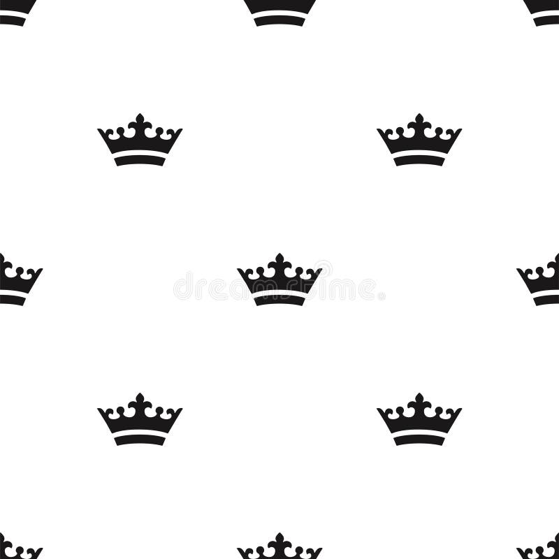 Seamless crown pattern. stock illustration. Illustration of crest ...