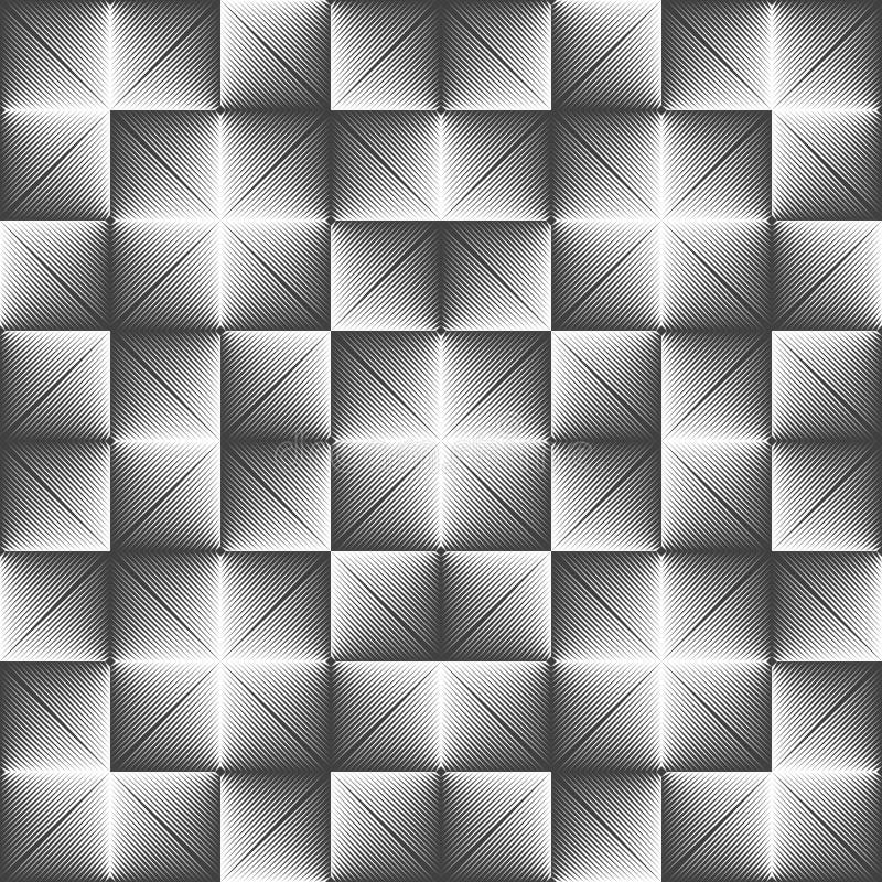 Seamless Crystal Pattern. Vector Black and White Gradient Backg Stock ...