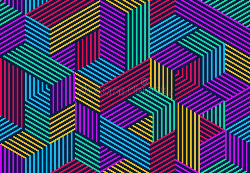 Seamless Cubes Background in Grunge Style Stock Vector - Illustration ...