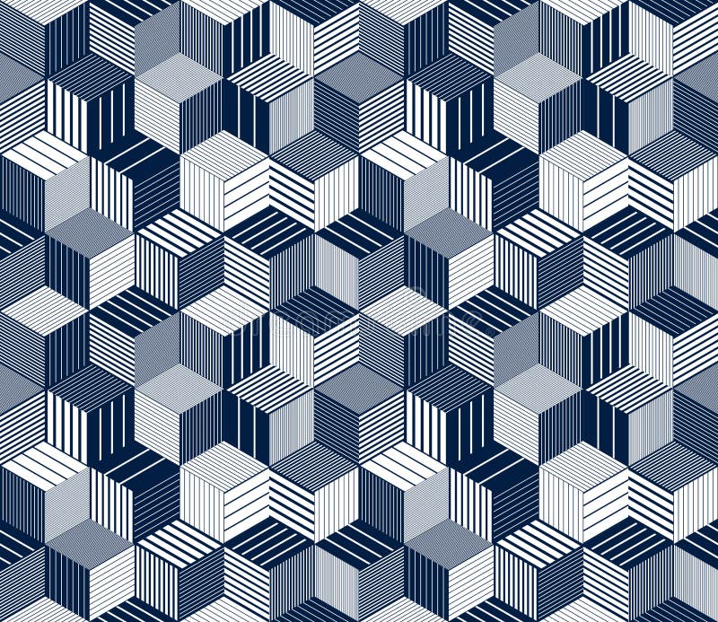 Seamless Cubes Background in Grunge Style Stock Vector - Illustration ...