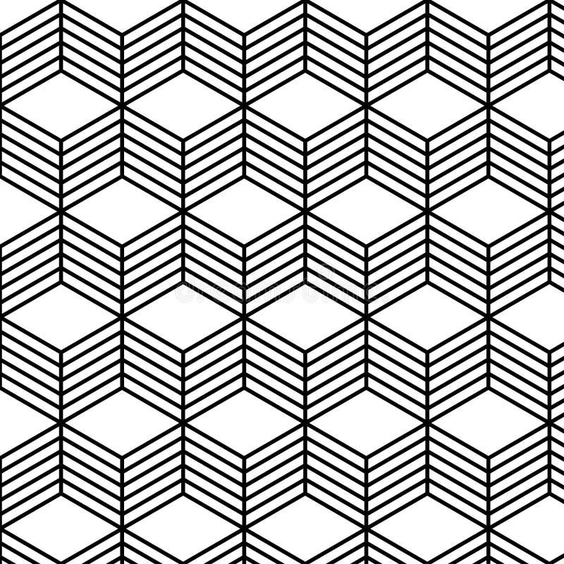 Seamless Cubical Linear Texture Pattern. Optical Illusion Effect Stock ...