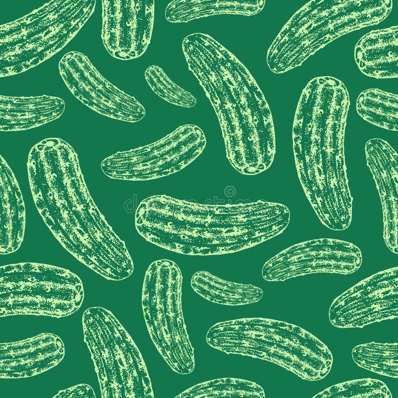 Cucumber Pattern on White. Bright Food Pattern Stock Illustration ...