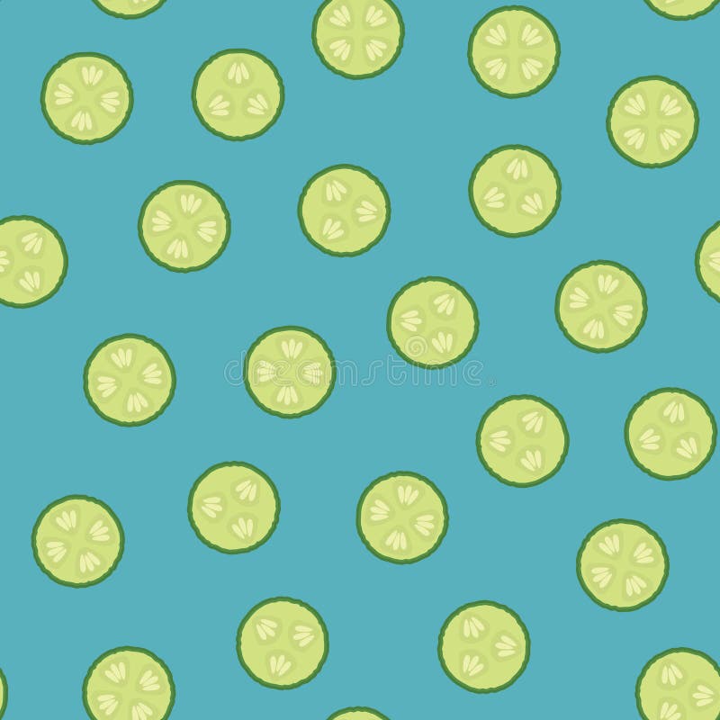 Cucumber Slice Seamless Pattern Stock Vector - Illustration of food ... Cucumber Slice Seamless Pattern Stock Vector - Illustration of food ...
