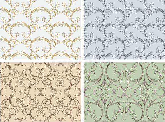 Seamless curled patterns stock vector. Illustration of fabric - 13221682