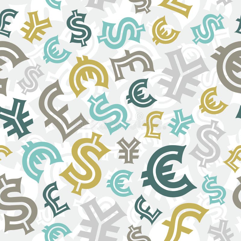 Currency Signs. Seamless Pattern Background. Stock Vector ...