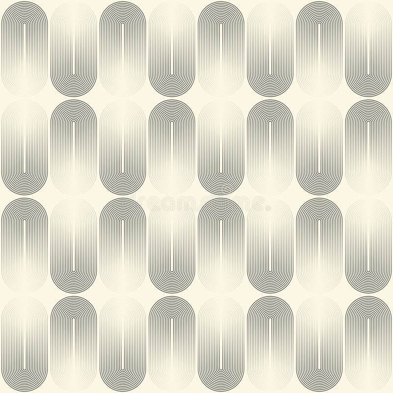 Seamless Curved Background. Minimal Ellipse Pattern Stock Vector ...