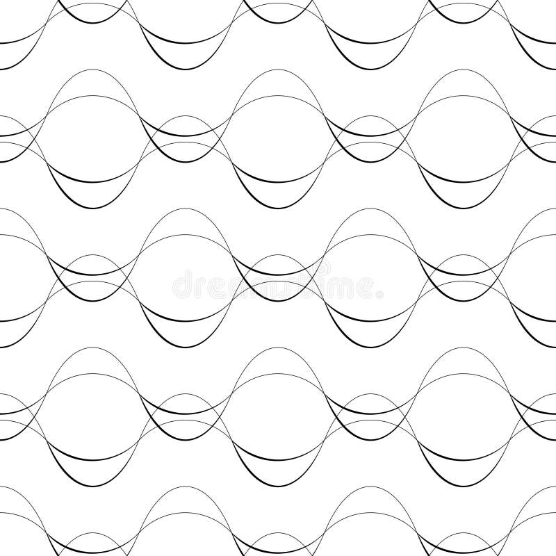 Seamless Curved Shape Pattern Stock Vector - Illustration of damask ...