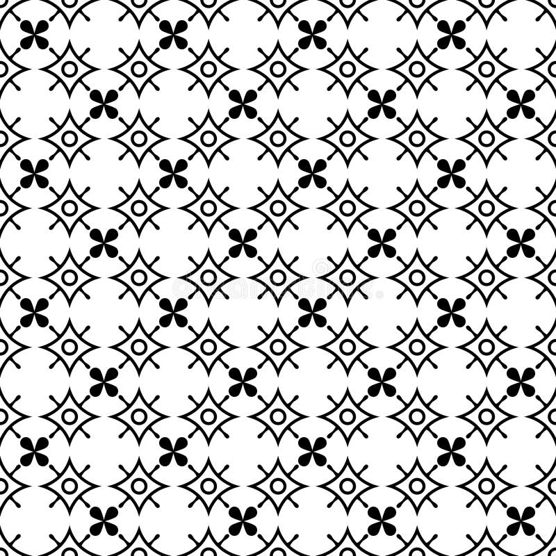 Seamless Curved Pattern in a Row on a White Background. Stock ...