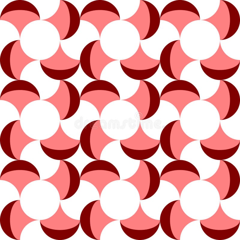 Seamless Curved Shape Pattern Stock Vector - Illustration of marsala ...