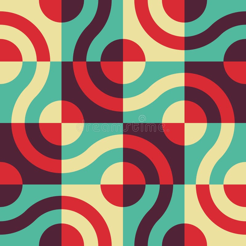 Seamless Curved Shape Pattern Stock Vector - Illustration of modern ...