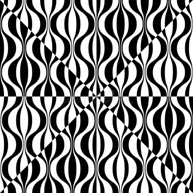 Seamless Curved Shape Pattern Stock Vector - Illustration of futuristic ...