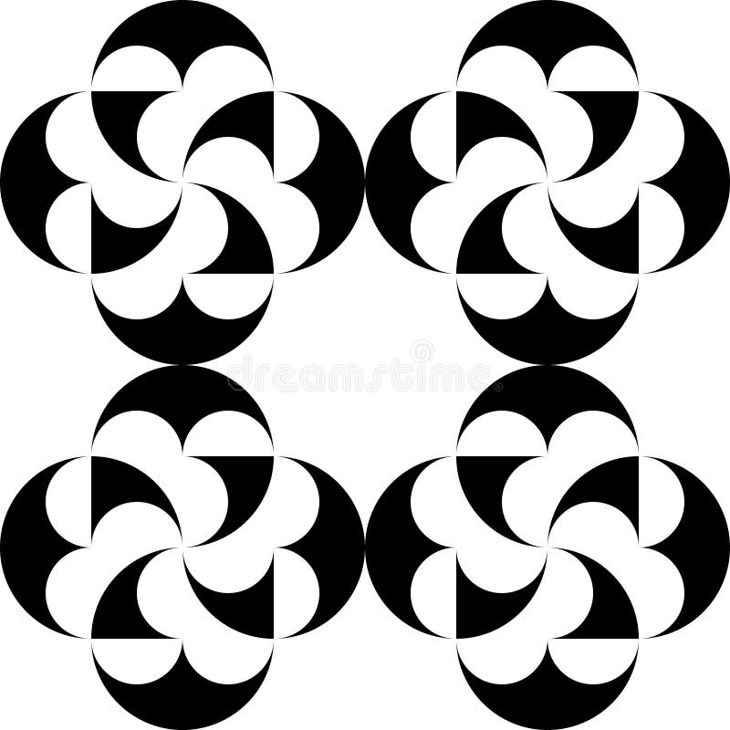 Seamless Curved Shape Pattern Stock Vector - Illustration of regular ...
