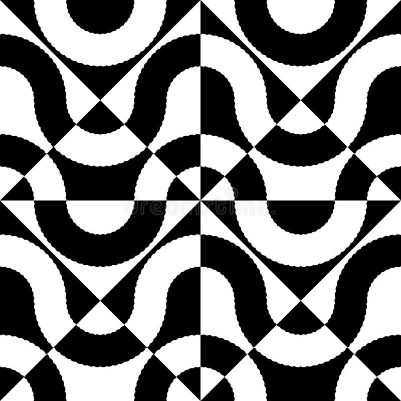 Seamless Curved Shape Pattern Stock Vector - Illustration of decorative ...