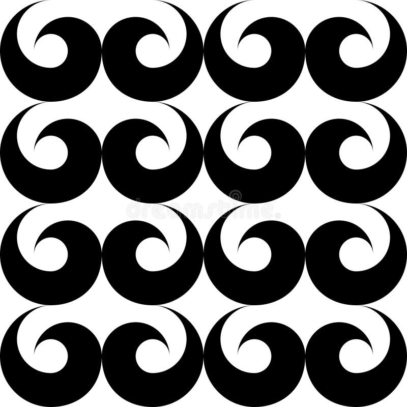 Seamless Curved Shape Pattern Stock Vector - Illustration of fashion ...