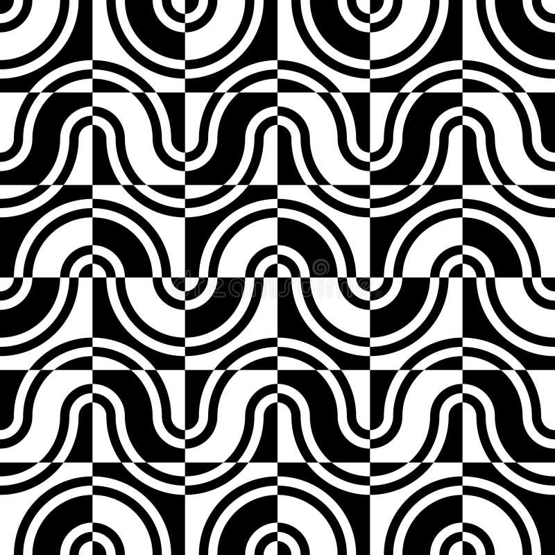 Seamless Curved Shape Pattern Stock Vector - Illustration of abstract ...