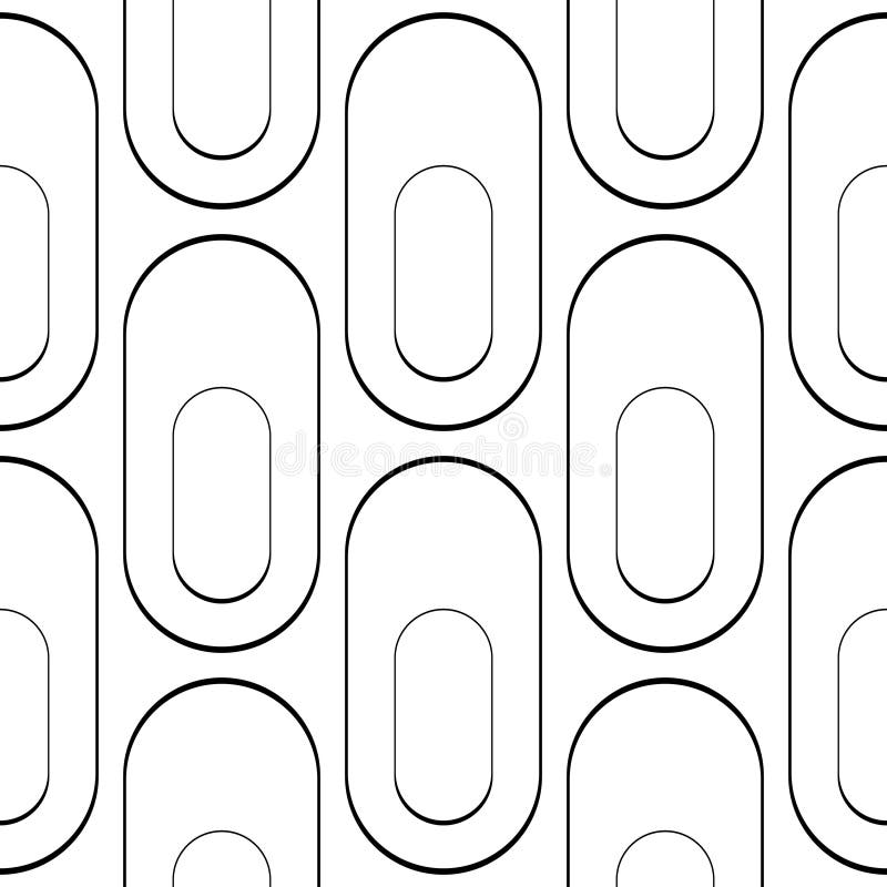 Seamless Curved Shape Pattern Stock Vector - Illustration of design ...