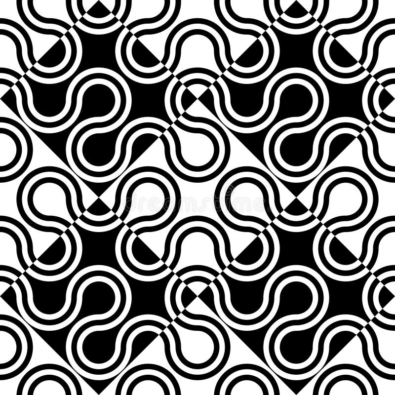 Seamless Curved Shape Pattern Stock Vector - Illustration of background ...